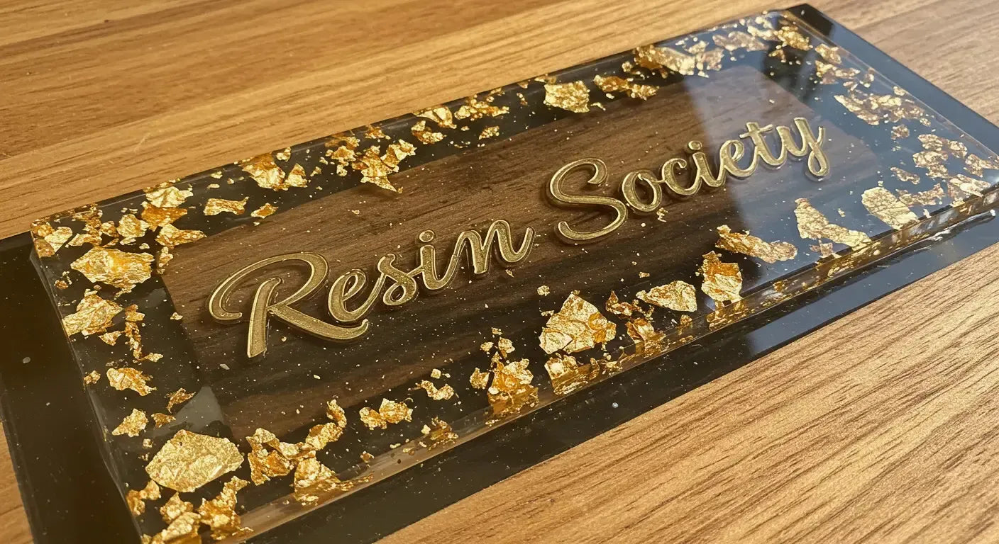 How I Made a Custom Resin Name Plate for My Table Build – Resin Society