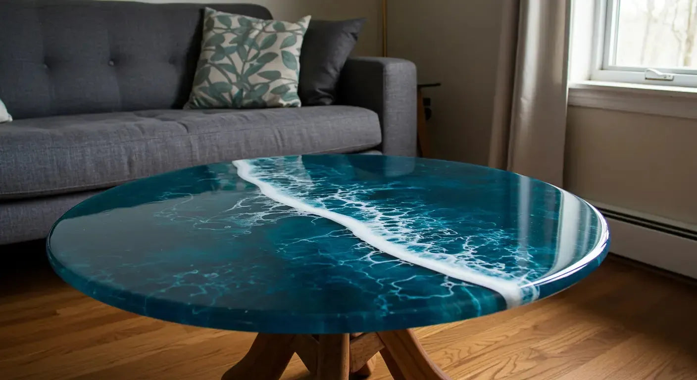 What Happened When I Tried Making an Ocean Resin Table – Resin Society